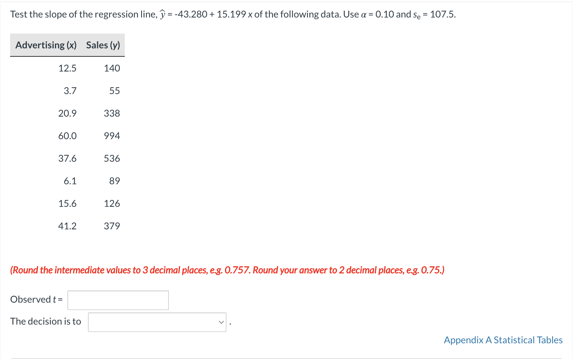 Solved Test the slope of the regression line, | Chegg.com Solved Test the slope of the regression line, | Chegg.com