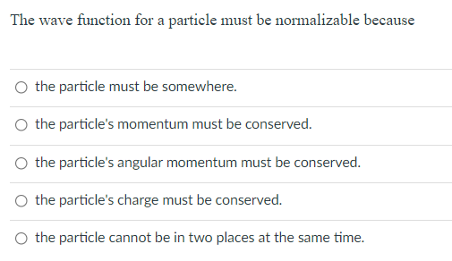 Solved The wave function for a particle must be normalizable | Chegg.com