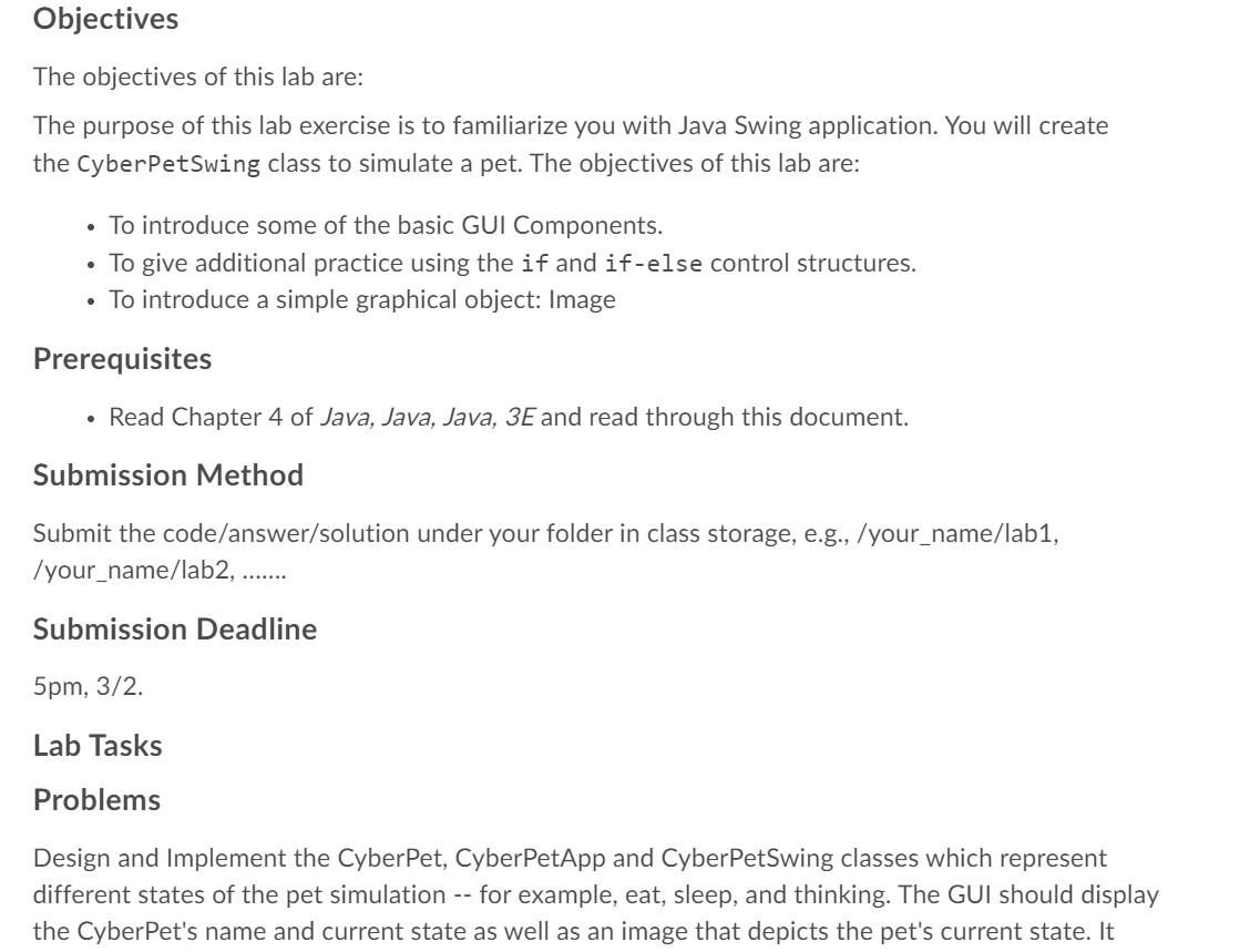 Solved Objectives The objectives of this lab are: The | Chegg.com