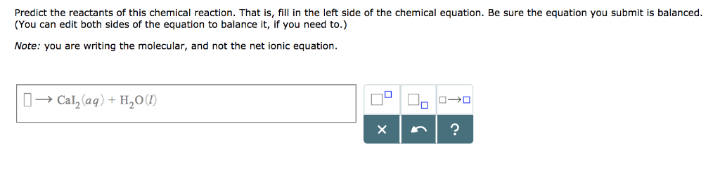 Solved Predict the reactants of this chemical reaction. That | Chegg.com