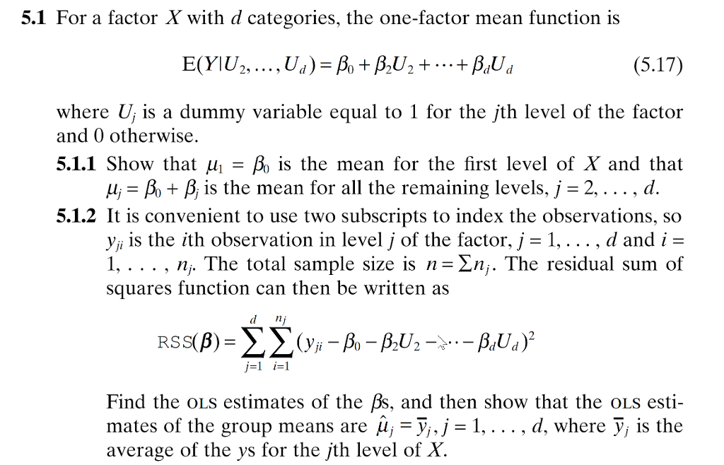Solved 5 1 For A Factor X With D Categories The One factor Chegg solved-5-1-for-a-factor-x-with-d-categories-the-one-factor-chegg