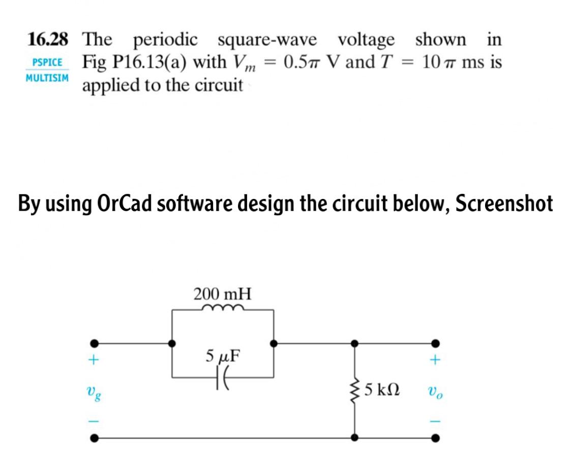Solved 16.28 The periodic square-wave voltage shown in | Chegg.com