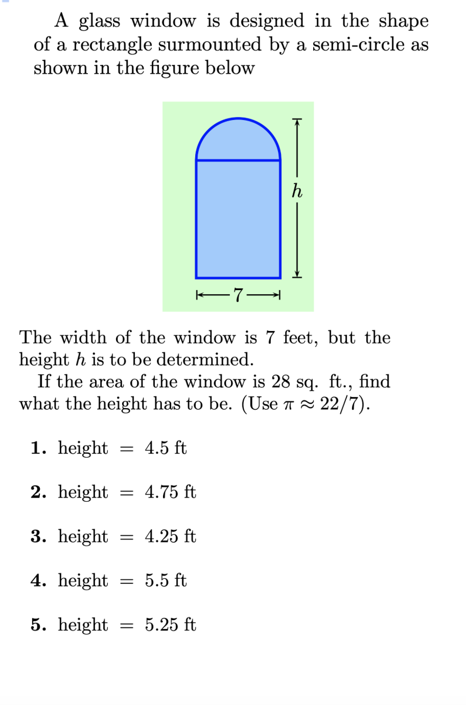 Solved A glass window is designed in the shapeof a rectangle | Chegg.com