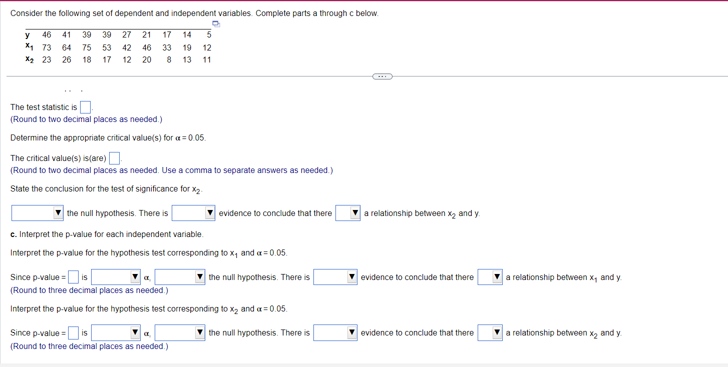 Solved A Using Technology Construct A Regression Model 