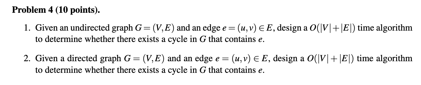 Solved Problem 4 10 Points 1 Given An Undirected Graph