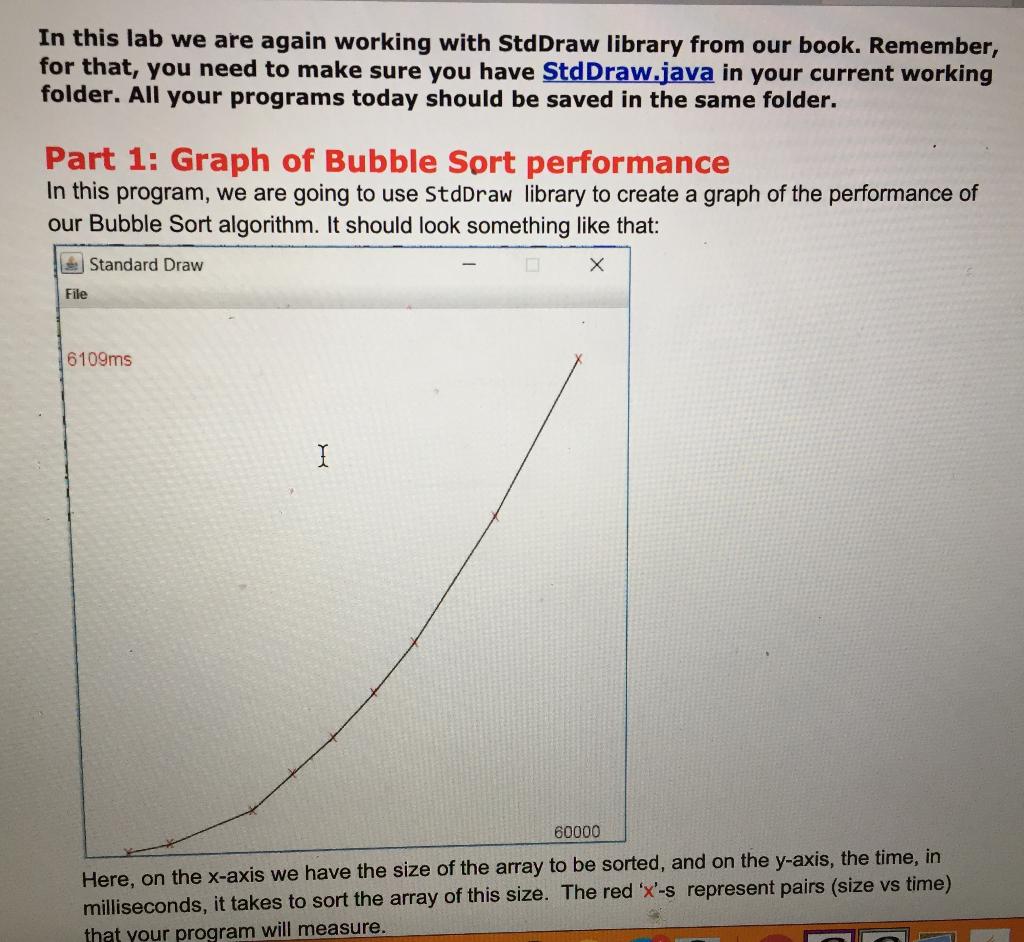 In this lab we are again working with StdDraw library | Chegg.com