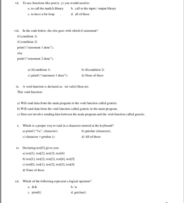 Solved A. CIRCLE the BEST answer for the multiple choice | Chegg.com