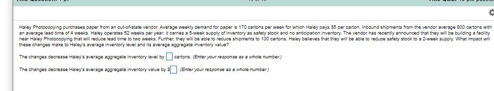 Solved Haley Photocopying purchases paper from an | Chegg.com