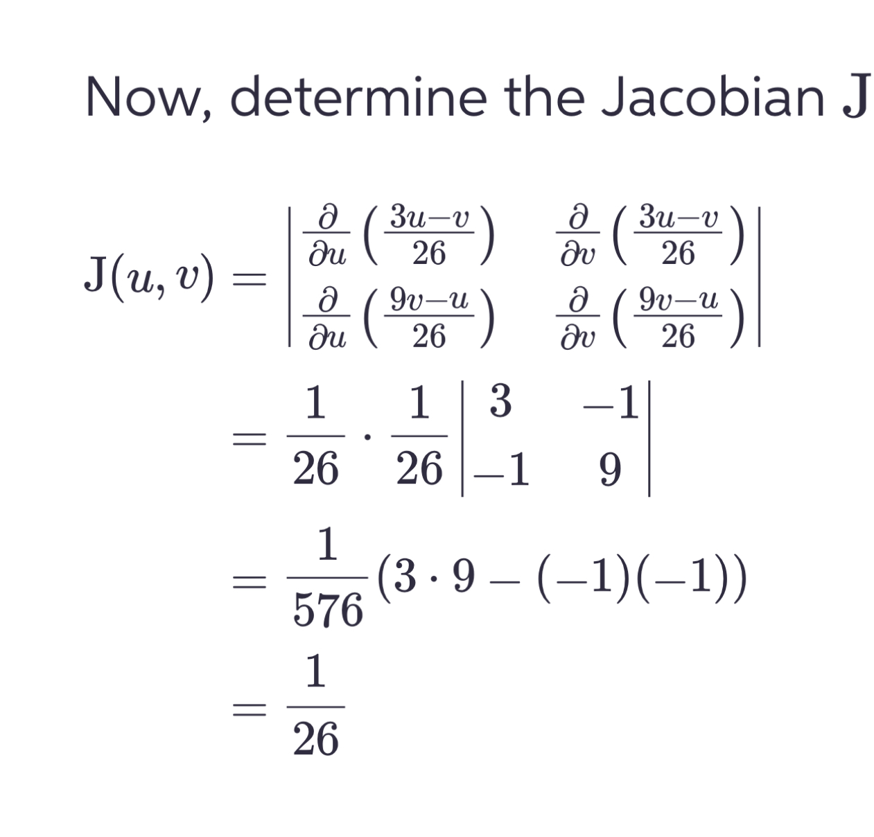 Solved Now, determine the Jacobian J | Chegg.com