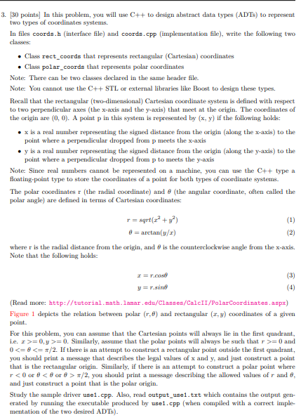 Solved 3. (30 pointsIn this problem, you will use C++ to | Chegg.com