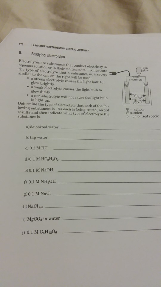 Solved LABORATORY EXPERIMENTS IN GENERAL CHEMISTRY Il. | Chegg.com