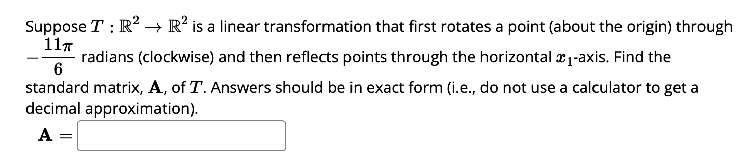 Solved Suppose T:R2→R2 ﻿is a linear transformation that | Chegg.com