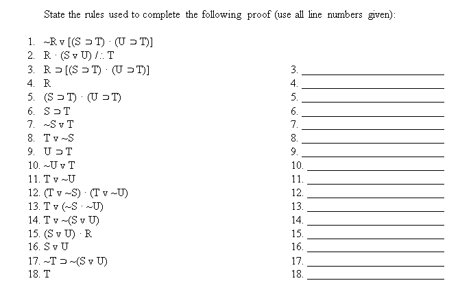 Solved State the rules used to complete the following proof | Chegg.com