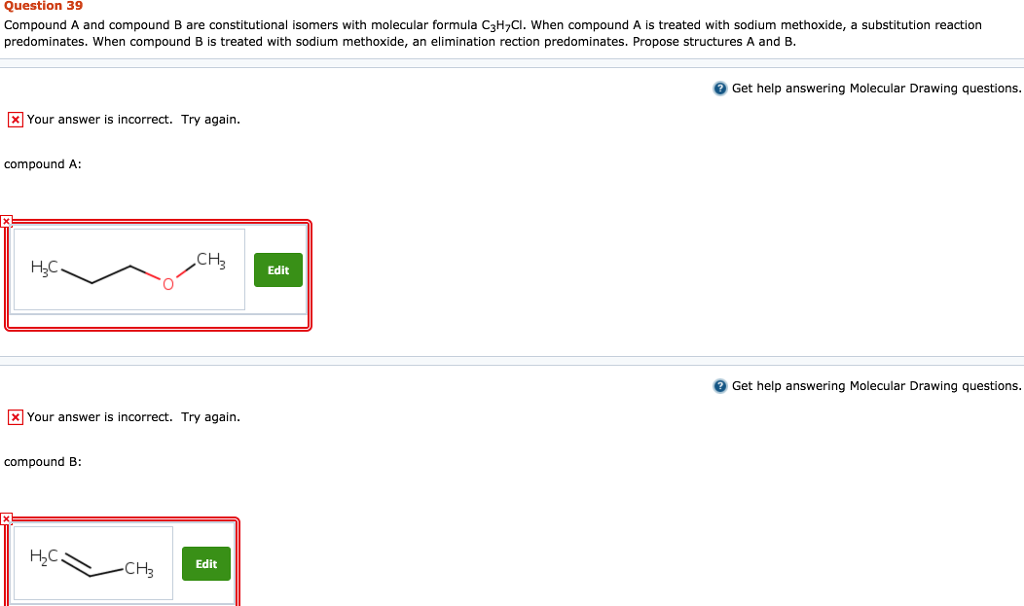 Solved Question 39 Compound A and compound B are | Chegg.com