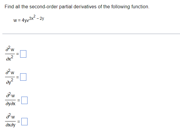 Solved Find all the second-order partial derivatives of the | Chegg.com