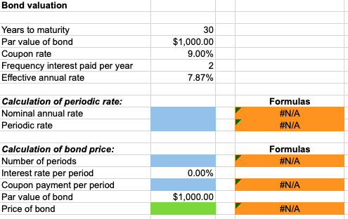 Solved Excel Online Structured Activity: Bond valuation You | Chegg.com