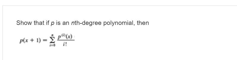 Solved Show that if p is an nth-degree polynomial, then p(x | Chegg.com