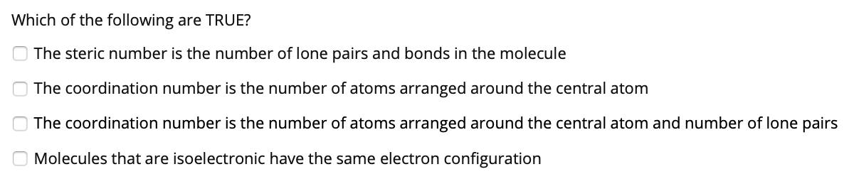 Solved Which of the following are TRUE? Molecules adopt | Chegg.com