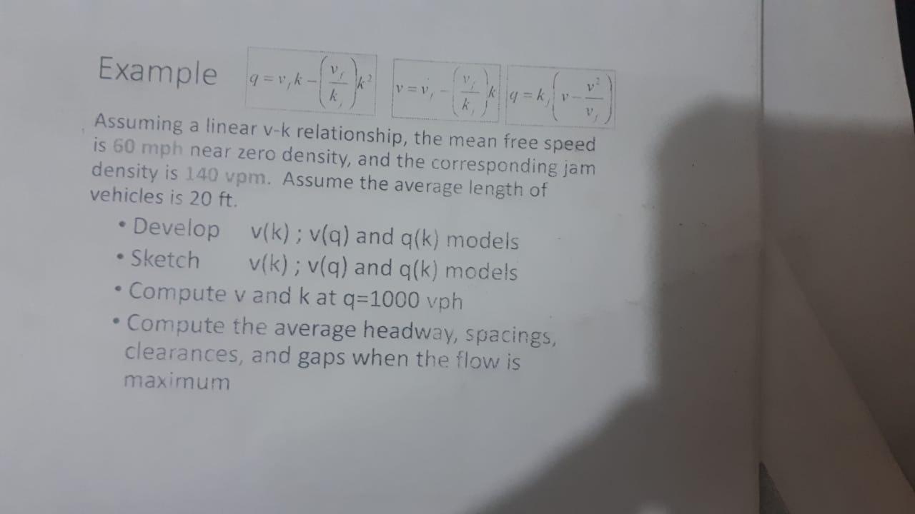 Solved V V=V K Example q=vik q=k, v k Assuming a linear v-k | Chegg.com