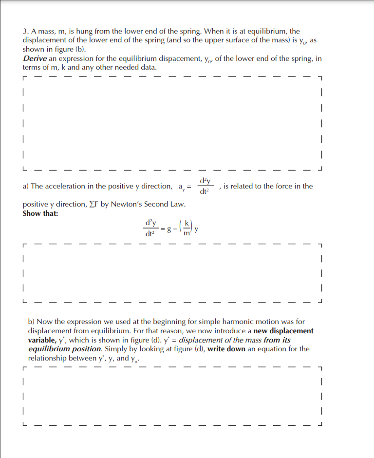 Solved Theoretical Problems A massless spring, with spring | Chegg.com