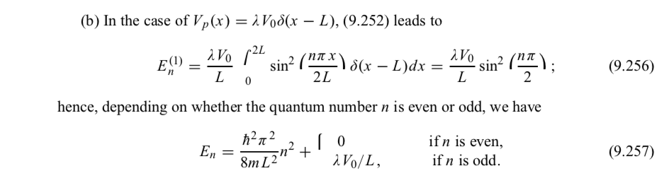 Solved Problem 9 1 Using First Order Perturbation Theory