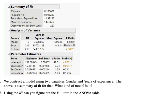 We Contruct A Model Using Two Varaibles Gender And