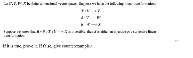Solved Let U, V, W, X be finite-dimensional vector spaces. | Chegg.com