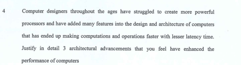 Solved 4 Computer designers throughout the ages have | Chegg.com