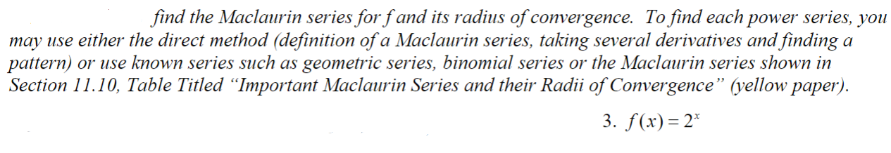 Solved find the Maclaurin series for f and its radius of | Chegg.com