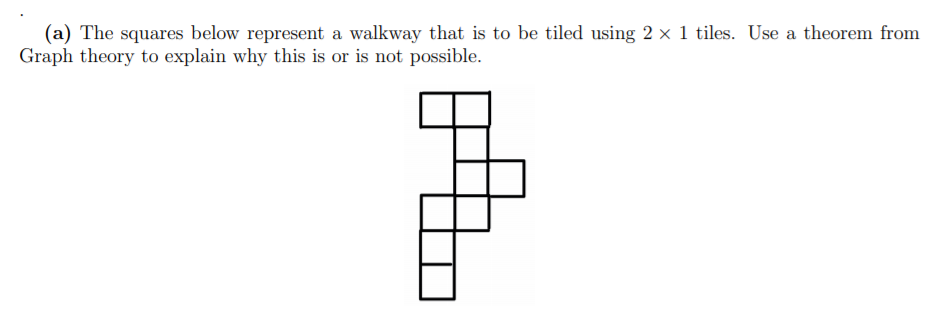 Solved The squares below represent a walkway that is to be | Chegg.com