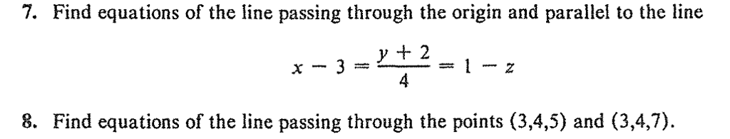 Solved I. Find parametric equations of the line passing | Chegg.com