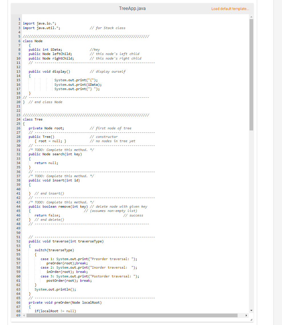 5.10 Programming Assignment: Binary Search Tree In | Chegg.com