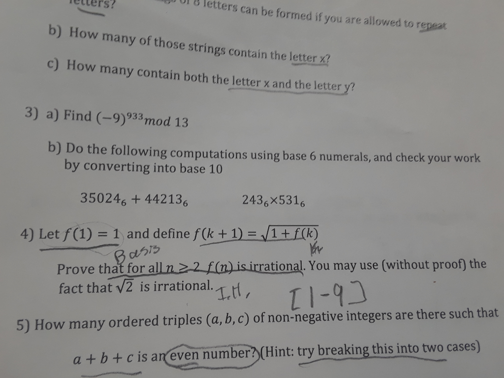 Solved Tetters can be formed if you are allowed to repeat b) | Chegg.com