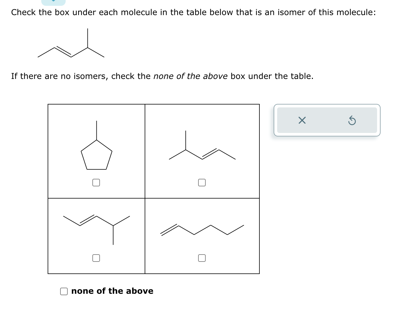 Solved Check the box under each molecule in the table below | Chegg.com