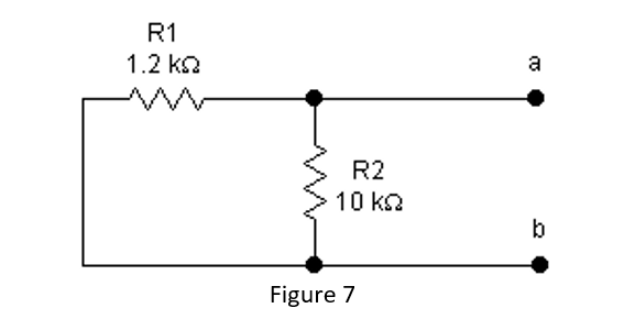 Solved R1 1.2 k2 a R2 10 k2 b Figure 7 | Chegg.com