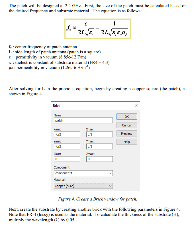 Figure 4. ﻿Create a Brick window for patch.Next, | Chegg.com