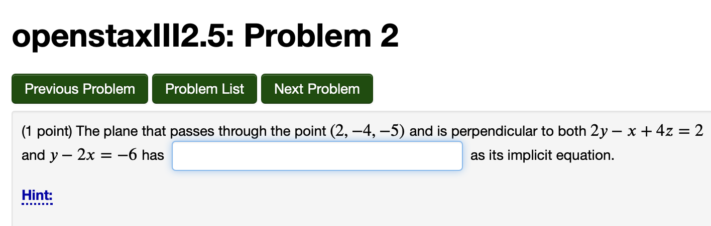 Solved openstaxl|12.5: Problem 2 Previous Problem Problem | Chegg.com