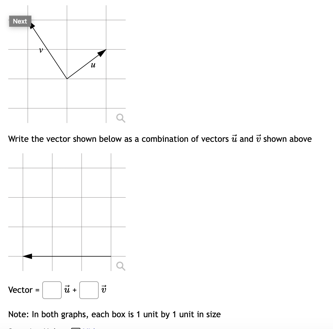 Solved Write the vector shown below as a combination of | Chegg.com