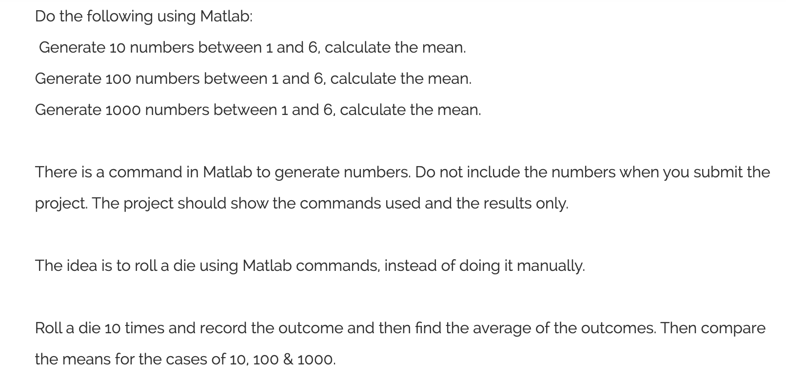 Do The Following Using Matlab Generate 10 Numbers Chegg Do The Following Using Matlab Generate 10 Numbers Chegg