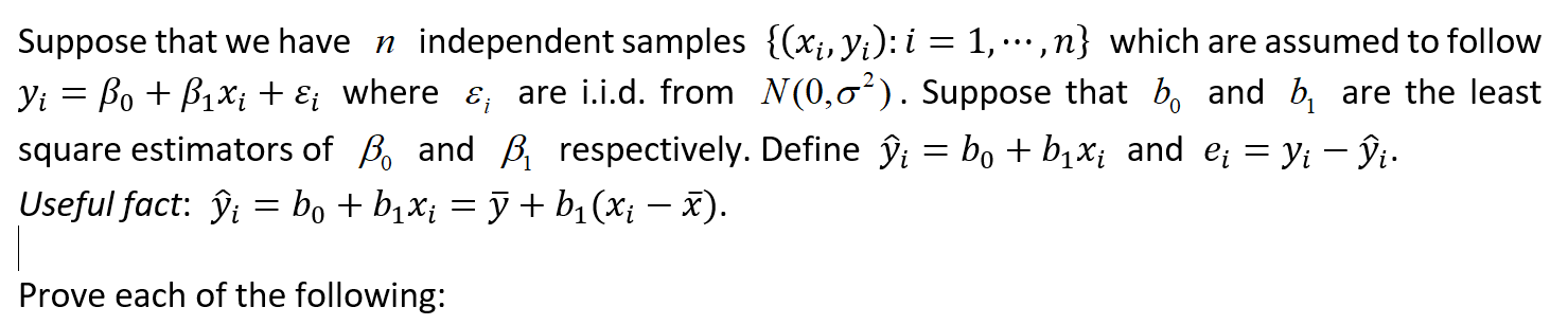 Solved Suppose that we have n independent samples {(xi, Yi): | Chegg.com