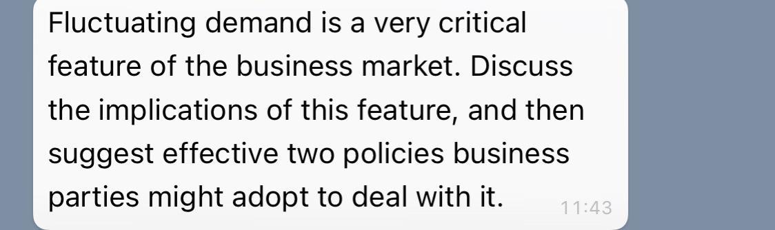 Solved Fluctuating demand is a very critical feature of the | Chegg.com