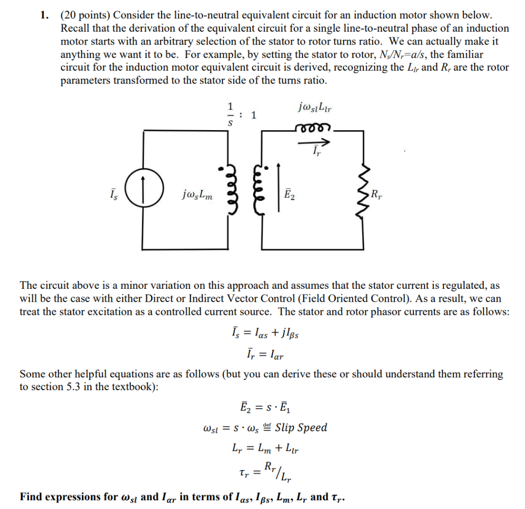 Solved 1. (20 points) Consider the line-to-neutral | Chegg.com