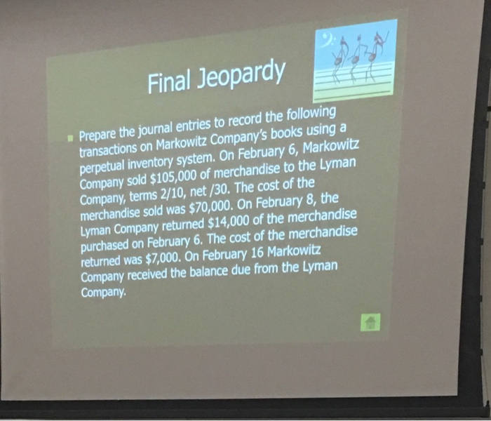 Solved Final Jeopardy a Prepare the journal entries to | Chegg.com