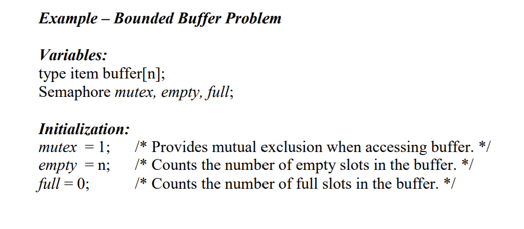 Solved 20. Program the bounded buffer example from section | Chegg.com