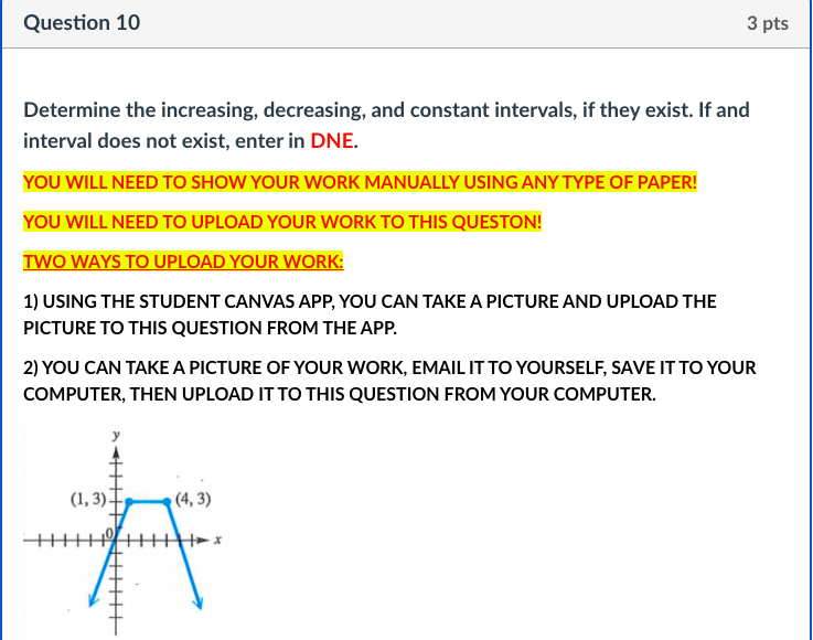 Solved Determine the increasing, decreasing, and constant | Chegg.com