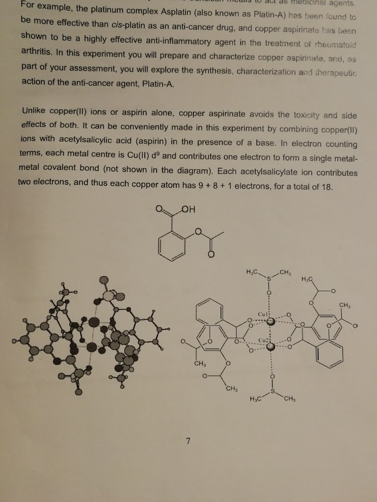 Solved as to act as medicihal agents. For example, the | Chegg.com