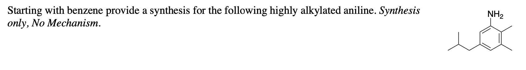 Solved a Starting with benzene provide a synthesis for the | Chegg.com