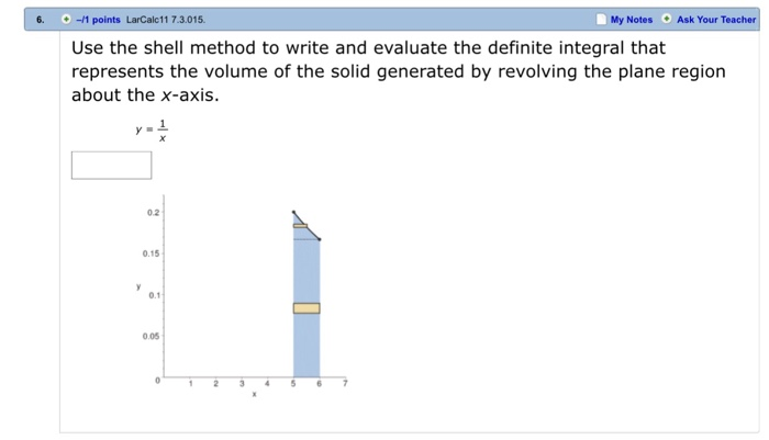 Solved 6. -1 points LarCalc11 7.3.015. My Notes Ask Your | Chegg.com