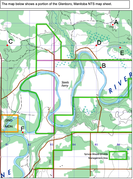 Solved There is a marker on that map labelled F and it is at | Chegg.com