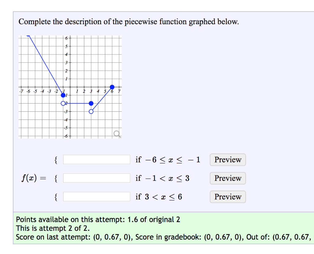 Solved Complete The Description Of The Piecewise Function Chegg